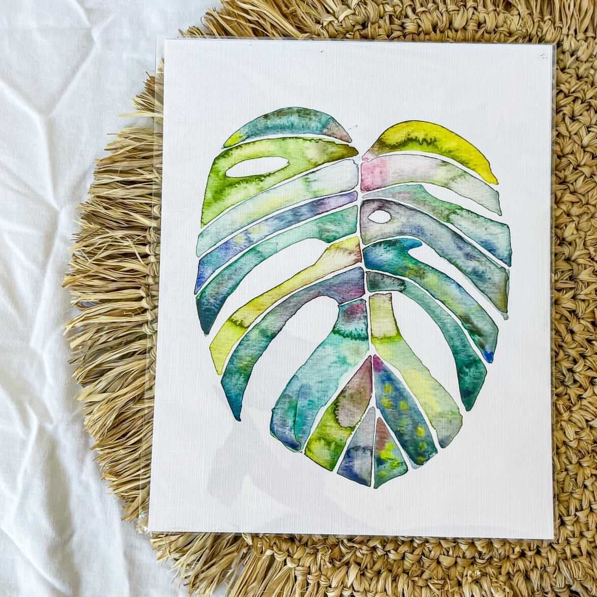 Monstera Painting Art Print – BrightKind Creative